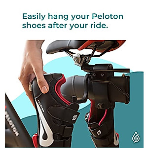 SELINA Shoe Hanger for Peloton - Shoe Holder Accessory for Peloton - Must have accessory for the Peloton Bike and Peloton Bike Plus - Shoe Hook Compatible with your Peloton Bike (2-Pack, Black)