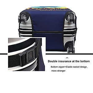 MosaiRudo Thicker Luggage Cover Elastic Suitcase Cover Protector Fits 18-32 Inch Suitcase Travel Accessories (World Map, S)