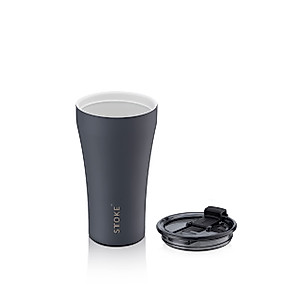 Sttoke Leakproof Ceramic Reusable Coffee Cup 16 Oz - Slated Grey
