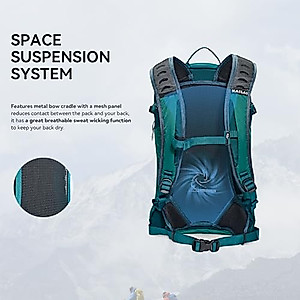 KAILAS Hurricane 26L Small Hiking Backpack Lightweight Daypack for Women Men Travelling Camping Outdoor Trekking Sea Green