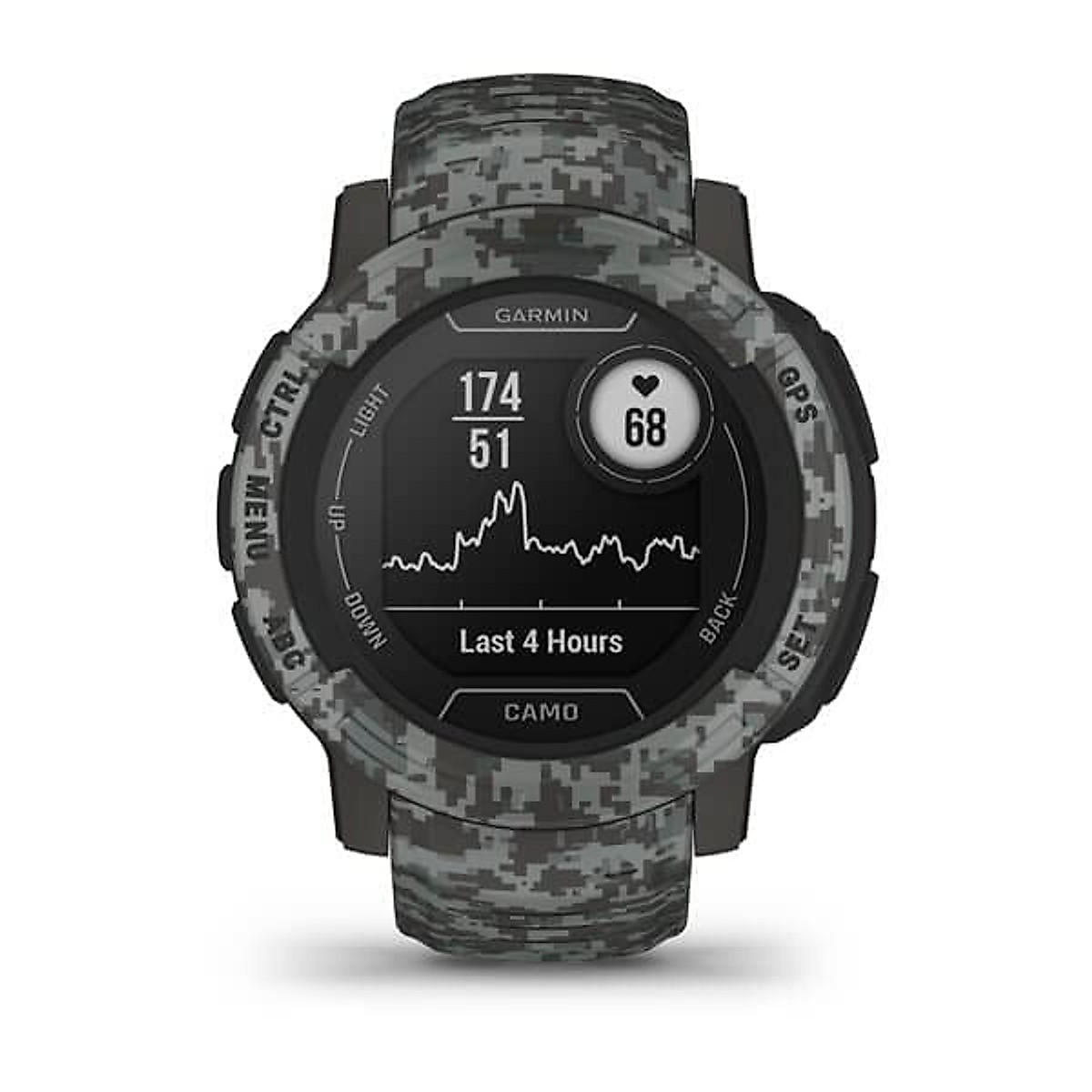 Garmin Instinct 2 - Camo Edition Smart Watch Graphite Camo + Watch Charging Stand + USB Car/Wall Adapter + 6Ave Cleaning Kit (010-02626-13)