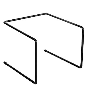 MyGift Set of 6 Black Metal Pizza Pan Riser Stands - Tabletop Hot and Cold Food Platter Tray Display - Countertop Baking Sheet Wire Cooling Racks