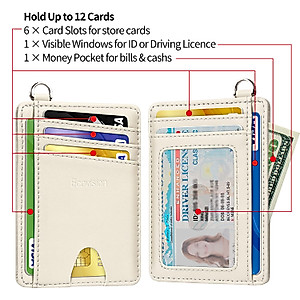 EcoVision Slim Minimalist Front Pocket Wallet, RFID Blocking Credit Card Holder Wallet with Detachable D-Shackle for Men Women