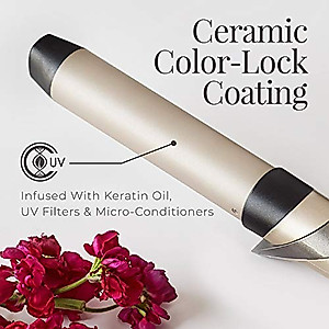 Remington Pro 1¼” Ceramic Clipless Curling Wand with Color Care Heat Control Sensing Technology, CI8A931