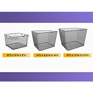 YBM Home Wire Mesh Storage Basket Organizer for CD and DVDs - 6 Pack