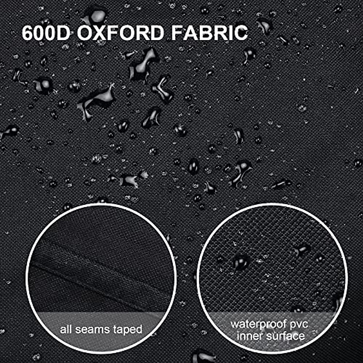 LTSxop Patio Furniture Covers, Waterproof and Heavy Duty 600D Outdoor Sectional Sofa Set Cover and Patio Table Covers, Table and Chair Set Covers for Rainy, Snowy and Sunny, 110" L x 84" W x 28" H