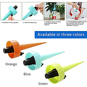 Plant Self Watering Planter Insert Spikes Stakes, Plant Watering Devices, Automatic Plant Waterer for Vacations Outdoor Indoor Potted Plant Drip Irrigation Watering Devices (12 Pack)