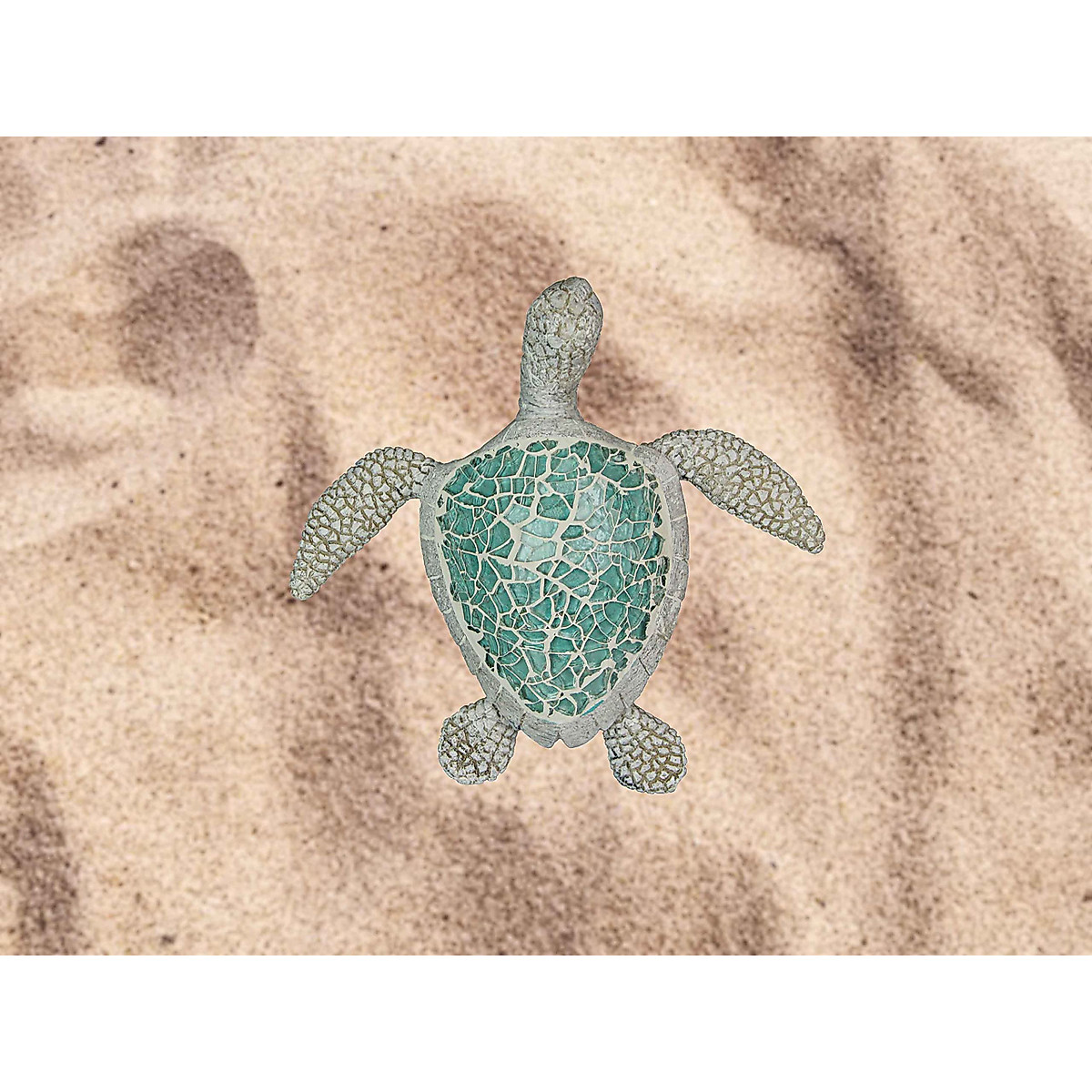 Things2Die4 7 Inch Resin Sea Turtle Sculpture Wall Hanging Beach Home Decor Decorative Art