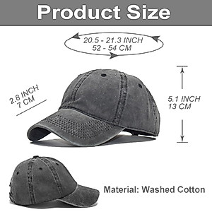 4 Pieces Baseball Hat, Washed Cotton Adjustable Caps for kid, Toddler, Boys, Girls (Color 1)