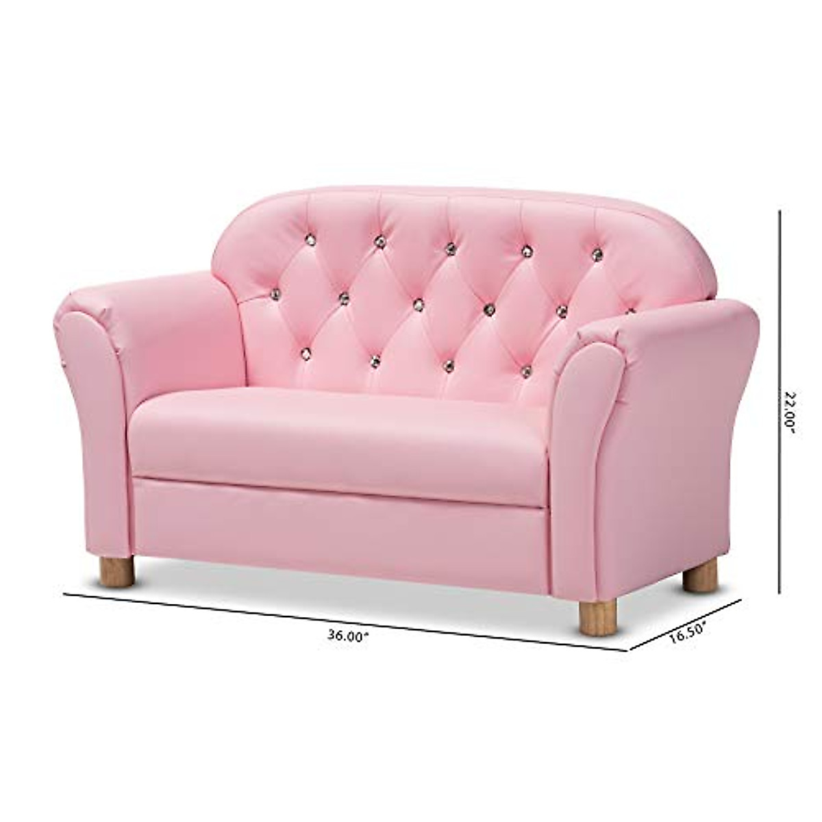 Baxton Studio Loveseats, Pink