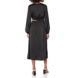 The Drop Women's Jacob Long Sleeve Cut Out Midi Dress, Black, XXL, Plus Size