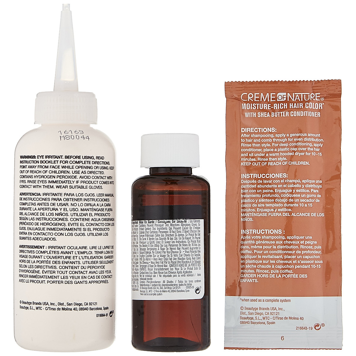 Moisture Rich Liquid Hair Color by Creme of Nature, C30 Red Hot Burgundy, with Shea Butter Conditioner, 1 Application