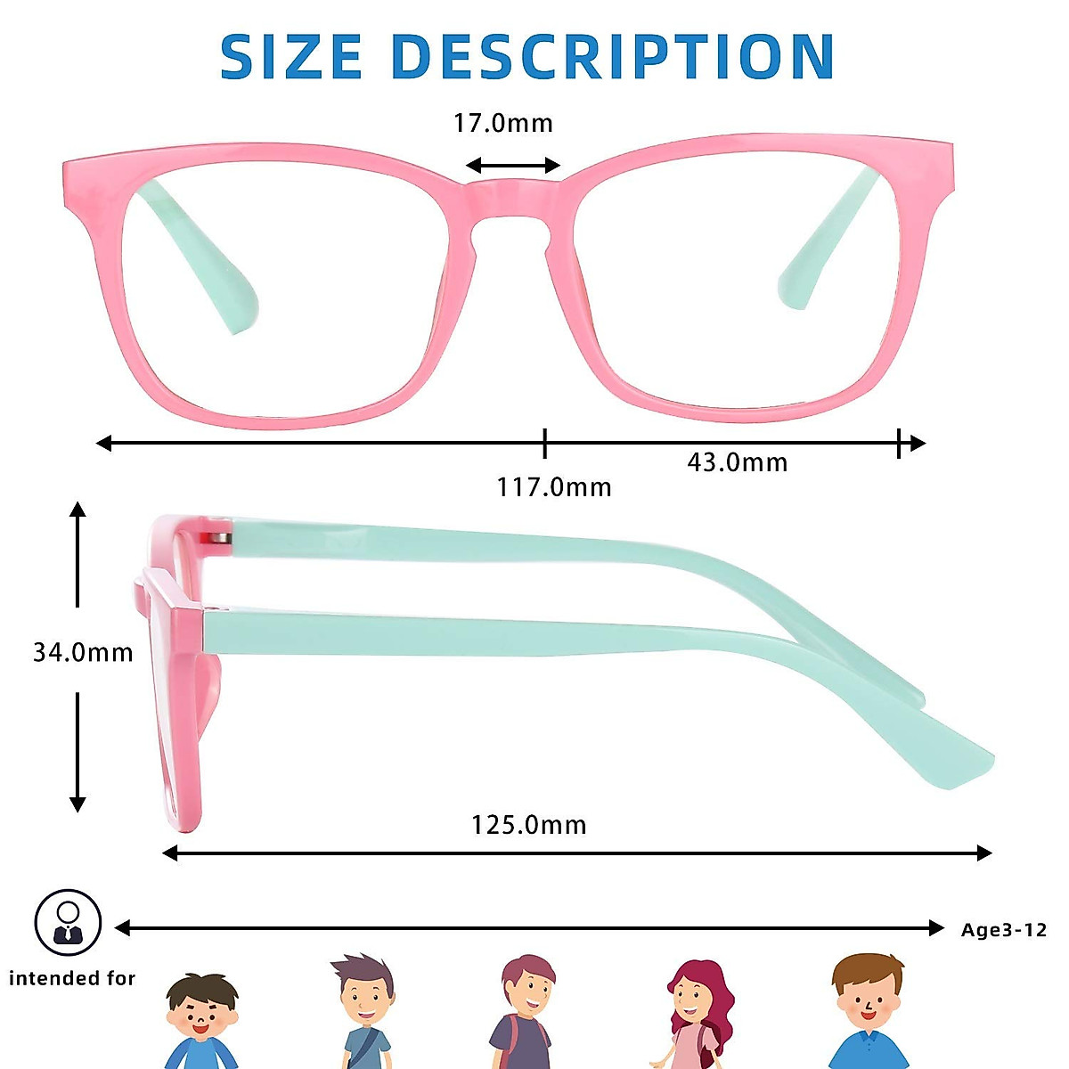 CHEERS DEVICES Blue Light Glasses for Kids Boys Girls Teens - 3 Pack Computer Glasses with Unbreakable Frame and Anti-Glare - blue light glasses for teen girls, lentes de sol para niños (Age 3-8)