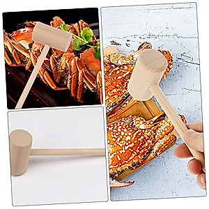 20pcs Wooden Hammer Kidcraft Playset Cajas Para Fresas Con Chocolate Wood Tools Seafood Crab Crackers Seafood Hammer Wood Beat Wood Mallet Food Mallet Household Bench