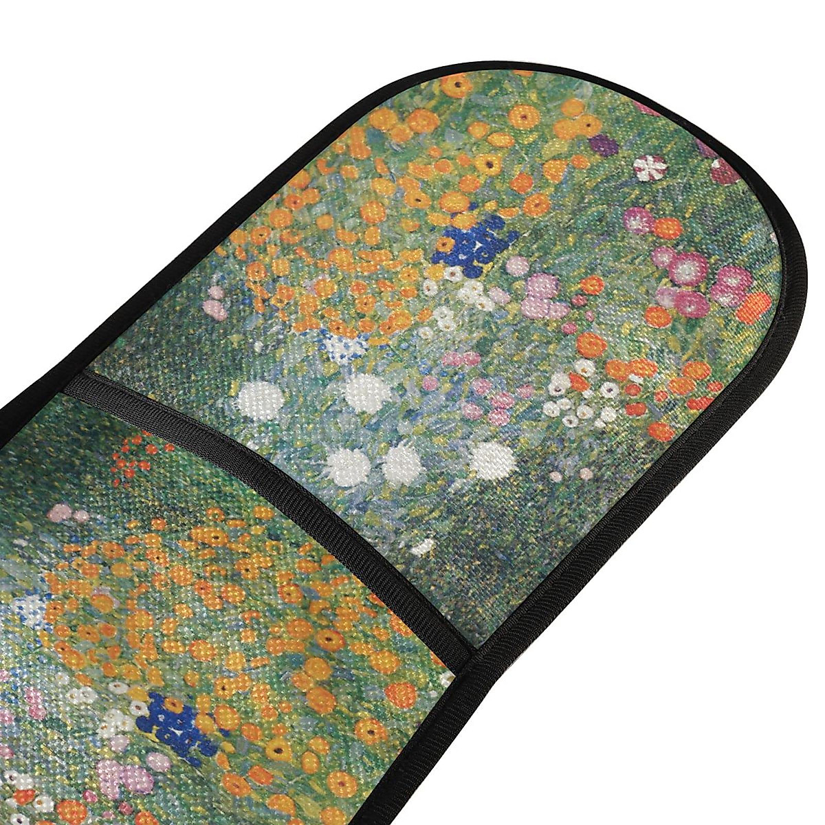 Double Oven Mitt, Gustav Klimt Flower Garden Heat Resistant Oven Gloves for Kitchen Cooking Baking, 35" x 7"