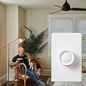 Lutron FSQ-2FH-DK Electronics Rotary On/Off Fan-Speed Control , White