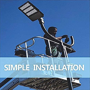 LEDMO 200W Parking lot Lights Bundle Double Bullhorn Bracket