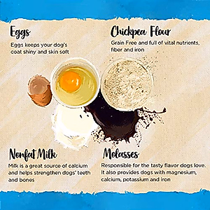 Blue Dog Bakery Natural Dog Treats, Doggie Paws, Grain Free Peanut Butter Flavor, 14.4oz (1 Count),Package may vary