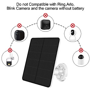 Solar Panel for Security Camera,7W Camera Solar Panel with Micro USB & USB-C Port,IP65 Waterproof Security Camera Solar Panel for DC 5V Rechargeable Battery Camera, 9.8Ft Charging Cable(2 Pack)