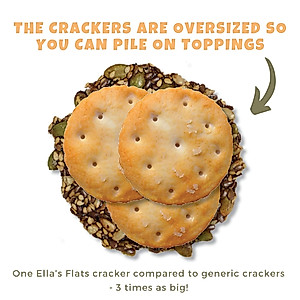 ELLA’S FLATS® Sesame All Seed Savory Crisps – All Natural, Gluten Free, Good Source of Protein, High Fiber, Vegan and Keto Friendly (3 Pack)