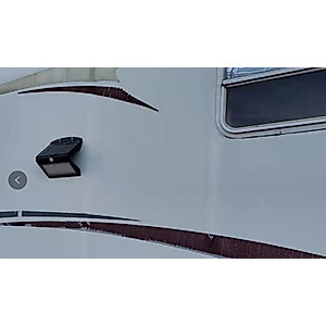 EEZ RV Products Solar Motion Sensor LED Light 4W 500LM Color 4000K Bright Whitefor RV Porch & Back Yard Security, Butterfly Style IP65 Waterproof (Black)