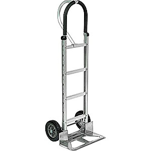 Global Industrial Aluminum Hand Truck Loop Handle, Mold-On Rubber Wheels