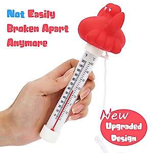 XY-WQ Floating Pool Thermometer, Large Size Easy Read for Water Temperature with String - Swimming Pools, Spas, Hot Tubs, Ponds (Crab)