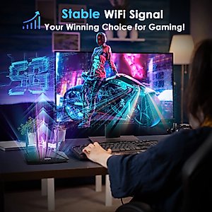 WiFi 6 Router - AX1800 Wireless Gaming Router with 1.8 Gbps, Dual Band Gigabit Routers for Wireless Internet, WiFi Router with MU-MIMO, Parental Control, WPA3 Security, Ideal for Home Use, 25 Devices