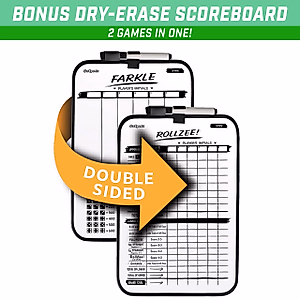 GoSports Giant 3.5 Inch Red Foam Playing Dice Set with Scoreboard (Includes 6 Dice, Dry-Erase Scoreboard and Carrying Case)