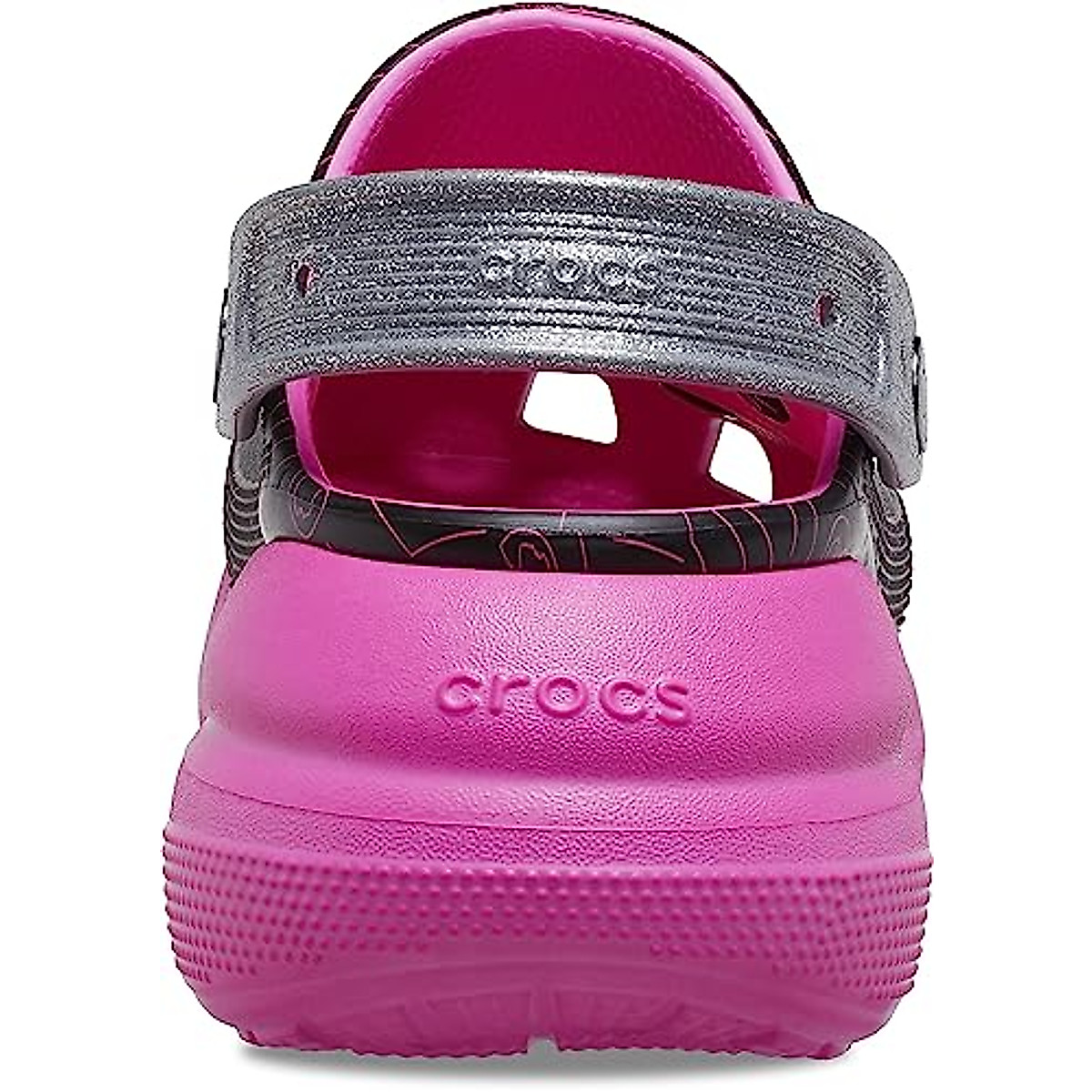 Crocs Unisex Barbie Classic Crush Clogs | Platform Shoes, Black, 5 US Men