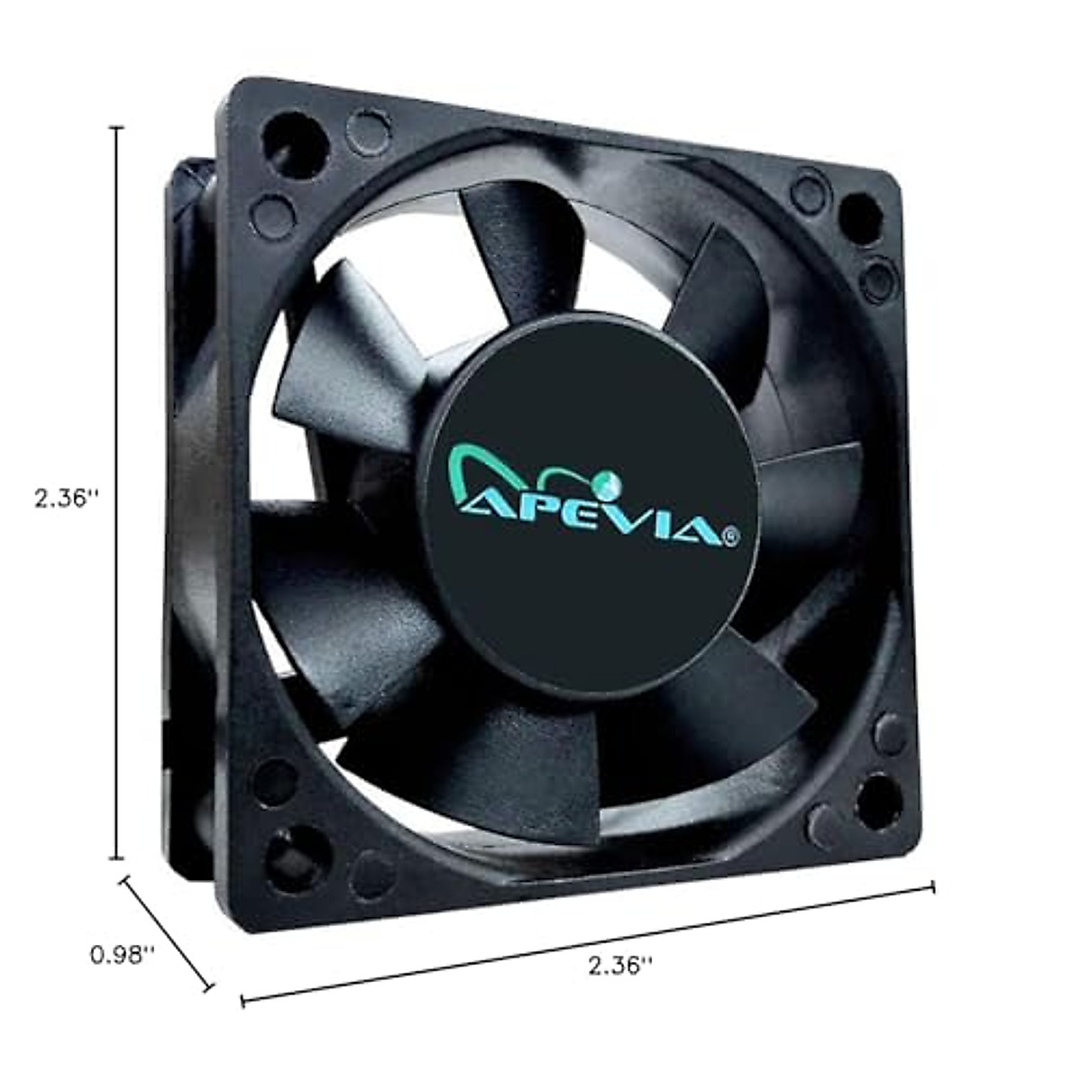 Apevia CF6025S-3 (3 Pk) 60mm x 60mm x25mm Black Case Fan W/4PIN Molex + 3PIN Motherboard Adapter