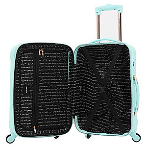 kensie Women's Alma Hardside Spinner Luggage, Expandable, Opal, Carry-On 20-Inch