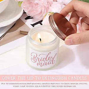 MTLEE 8 Pcs Bridesmaid Gifts Bridesmaid Proposal Candle Jar Lavender Scented Bridal Proposal Gift Natural Soy Wax Candles Matron Maid of Honor Gift Set for Bridal Shower, Wedding, Bachelor Party