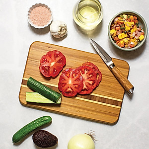 Totally Bamboo Aruba Bamboo Serving and Cutting Board, 12-1/2" x 8"