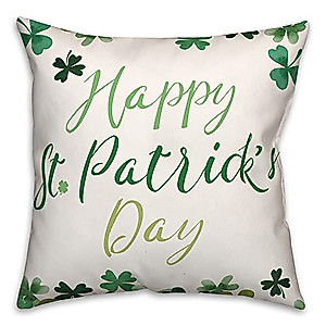 Creative Products Happy St. Patricks Day 18x18 Spun Poly Pillow