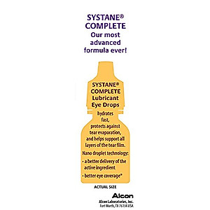 Systane Complete Lubricant Eye Drops, 0.34 Fl Oz, 2 Count (Pack of 1)