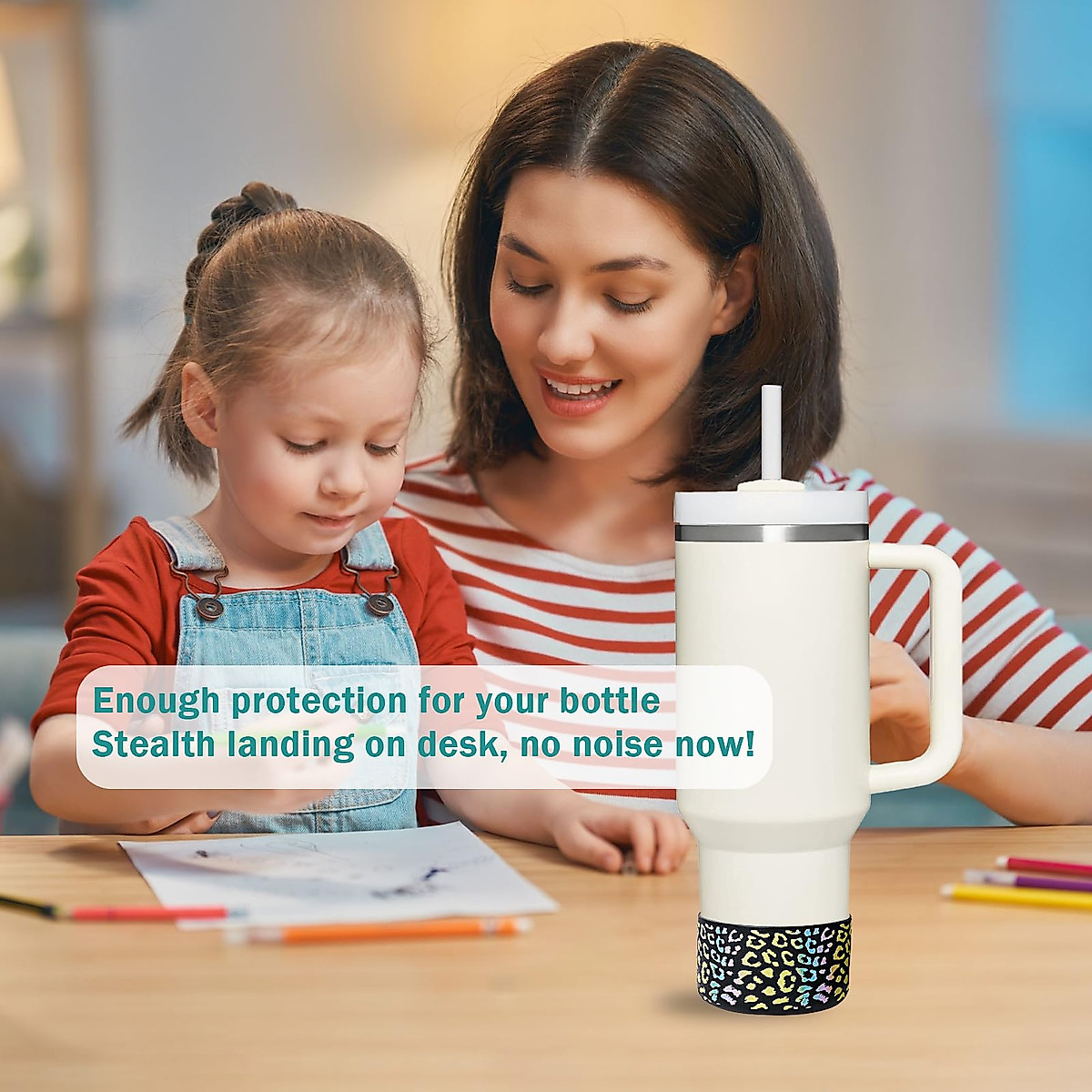 WK IEASON 2 Pcs Tumbler Bottom Protector Boot for Stanley Quencher Adventure 40oz & Stanley IceFlow 20oz 30oz and Compatible with Hydro Flask Water Bottle 12oz 21oz 24oz