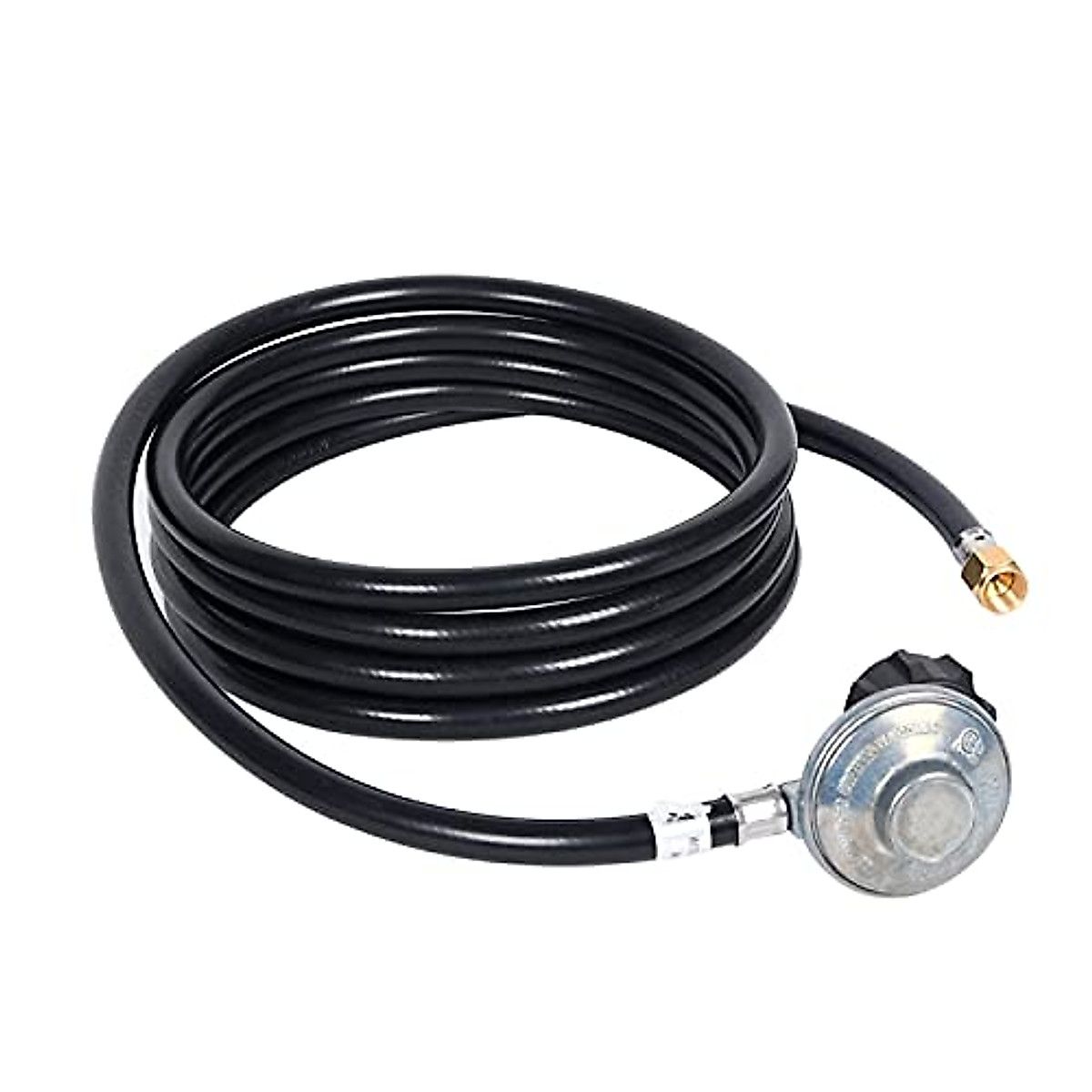 GasSaf 12 FT Propane Regulator Hose Propane Fire Pit Hose Kit for Mr. Heater Propane Heater，Portable Fire Pit, Generator and More， 3/8" Female Flare Nut Connection