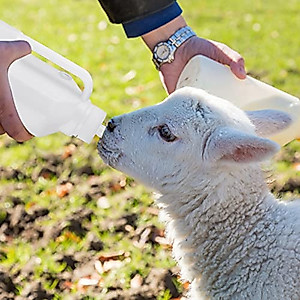 Tofficu Goat Feeding Milk Bucket Bottle Lamb Feeding Bottle with Nipples 850ml Livestock Drink Bottle Jug Goat Calf Milk Water Bottle for Farm Accessories Bottles