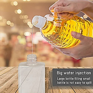 LELE LIFE 4Pcs Small Oil Dispenser Bottle for Camping, 3.4oz Leak-Proof Squeeze Condiment Bottle with Twist Top Cap, Liquid Condiment Container Dispensing Bottles for Oil Soy Sauce Vinegar