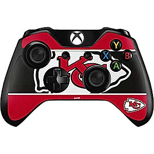 Skinit Decal Gaming Skin Compatible with Xbox One Controller - Officially Licensed NFL Kansas City Chiefs Zone Block Design