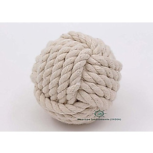 RII 6pcs 2.5" Nautical Decorative Rope Ball, Cotton Rope, Nautical Bowl Filler, Rope décor, Vase & Tray Bowl Filler, Home Tabletop Décor, Wedding and Party Display Props, Housewarming Gift