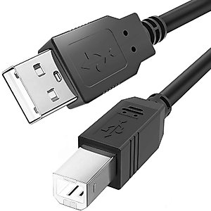 Ancable 6-Feet USB B Midi Controller Cable Cord for Audio Interface, Piano, Midi Keyboard, Midi Controller, Mixer, Speaker, Instrument, USB Microphone, USB A to B Cable