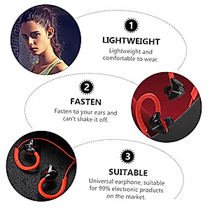 KOMBIUDA 3 Pairs Running Headphone Neck with Home Head Sports in Plug Buds Wired Over Microphone Cellphone in- Headphones Around Cell for Hook Sound Earphone Stereo