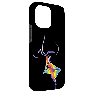 iPhone 14 Pro Max LGBT Lesbian Gay Pride LGBTQ Kiss Rainbow Gift Case