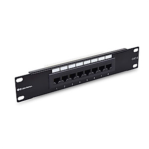 [UL Listed] Cable Matters Mini 8-Port Patch Panel with Mounting Bracket - Compact 10-Inch Wall Mount with 10G Ethernet Support