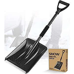 Snow Shovel for Driveway, Portable Snow Shovel with Handle and Large Capacity for Snow Removal, Lightweight Sport Detachable Shovel for Car Emergency Camping Garden