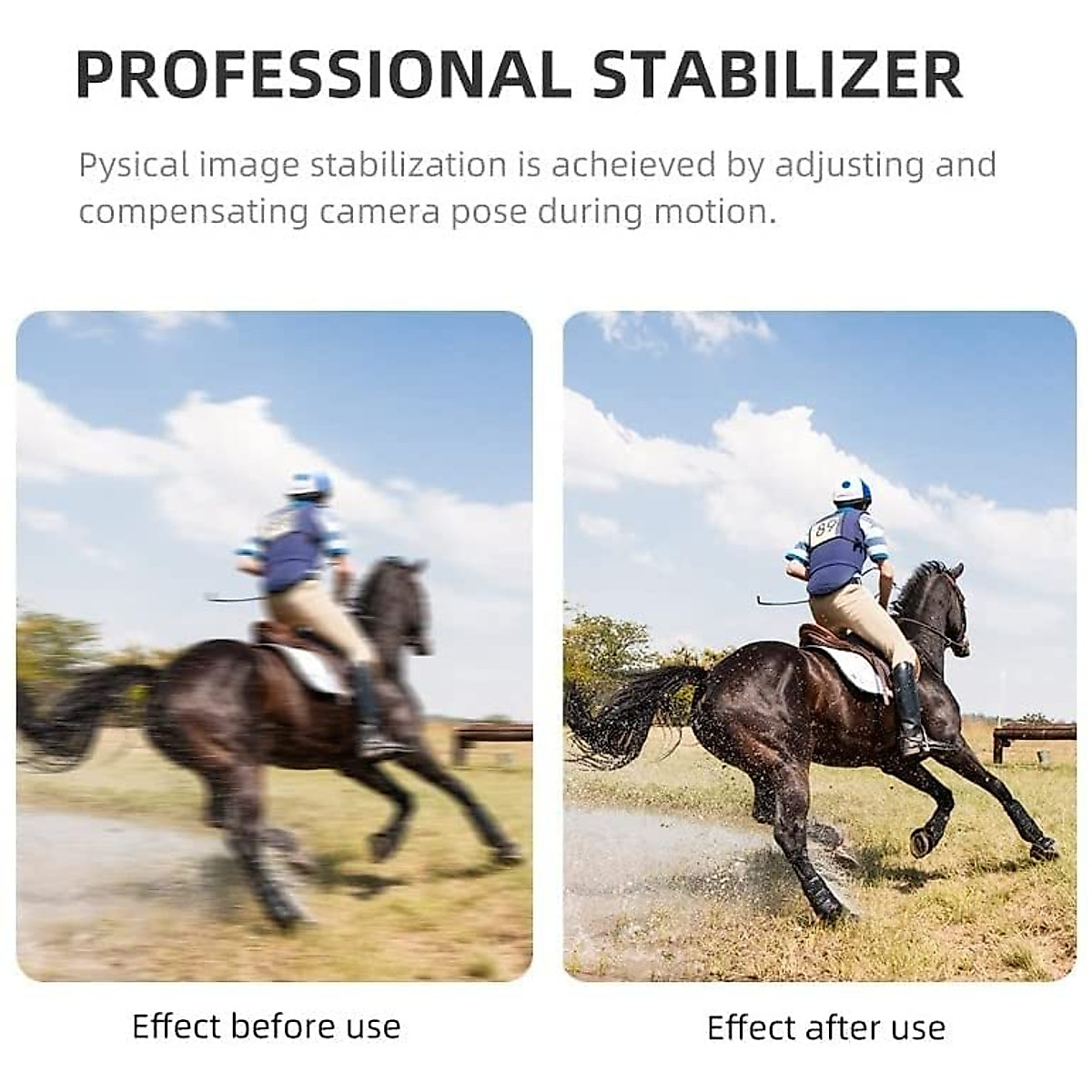 INKEE Falcon Plus Gimbal Stabilizer for Gopro w/Media Mod for Go Pro Hero 10/9/8/7/6, for Insta360 Osmo Action Anti-Shake Wireless Control Handheld Gimble w/Tripod Stand Original Screw Mounting Plate