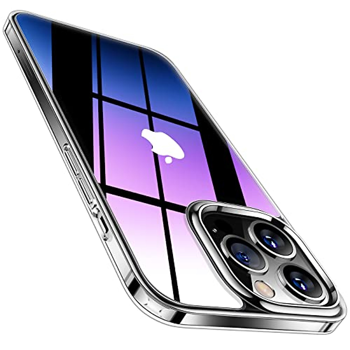 TORRAS Diamond Clear for iPhone 14 Pro Max Case [Anti-Yellowing][Exceed 3X Mil-Grade Drop Protection] Shockproof Slim Yet Protective Hard Back Soft Bumper with Airbag for iPhone 14 Pro Max Phone Case