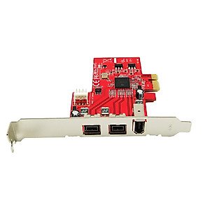 Ableconn PEX-FW107 1394b & 1394a 3-Port PCI Express (PCIe) Low Profile FireWire Host Adapter Card - TI XIO2213 Chipset
